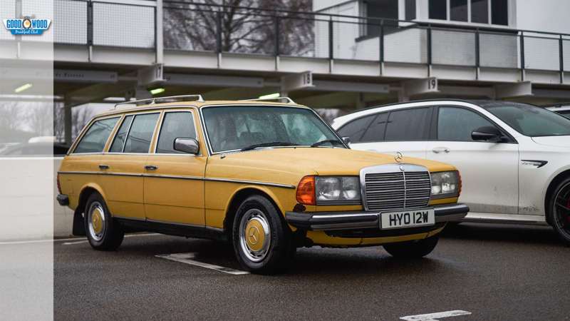 Who doesn’t love this mustard Mercedes W123 280 TE?