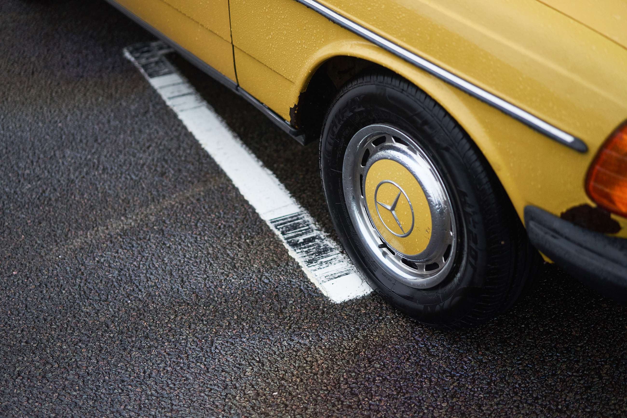 Who doesn’t love this mustard Mercedes W123 280 TE?