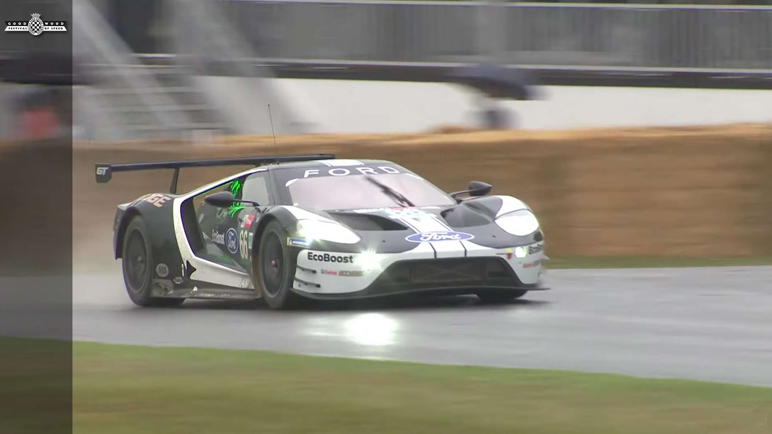 [Video] Final Le Mans Ford GT slides up FOS hill
