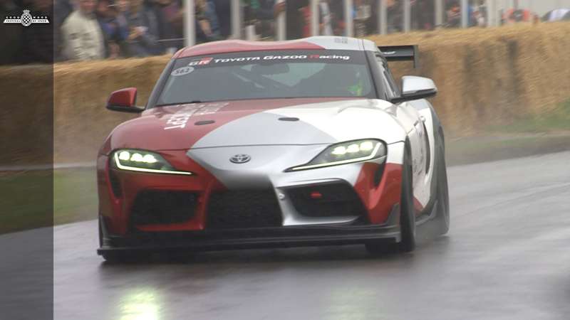 [Video] Incredible Toyota Supra GT4 Concept slides up the Hill at FOS