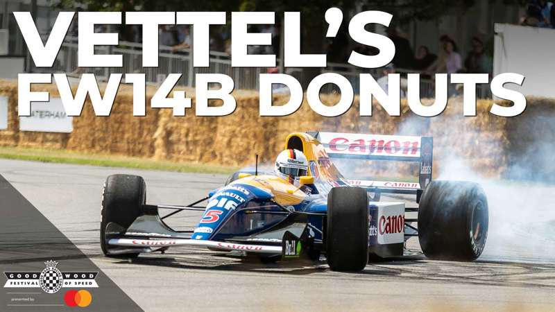 [Video] Sebastian Vettel donuts his Williams FW14B F1 car | GRR