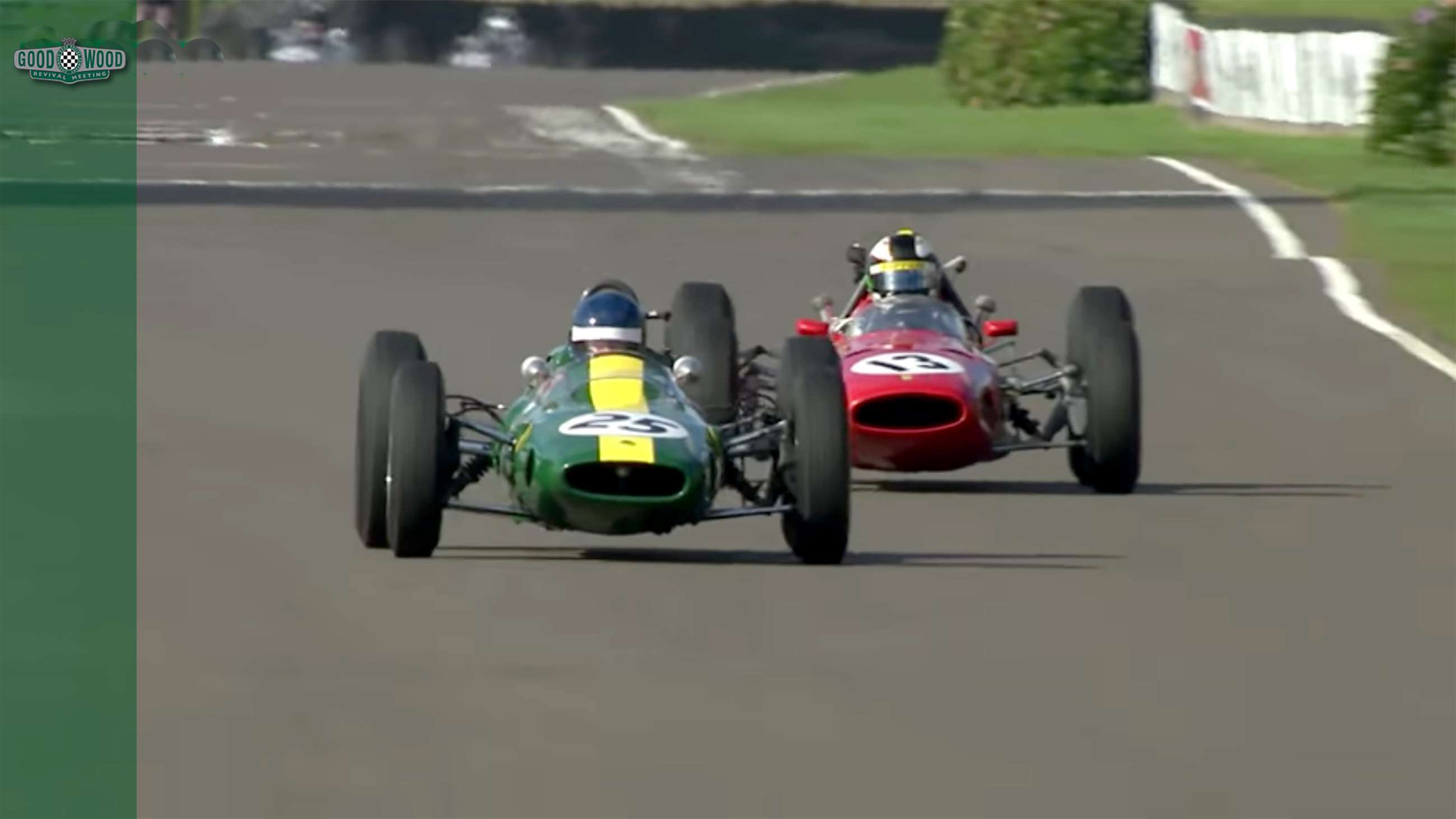 Video: Ferrari and Lotus battle for victory
