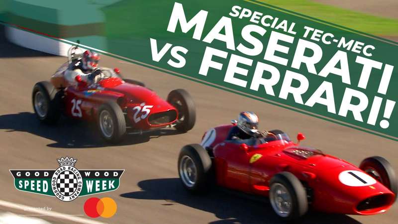 [Video] 'Modded' Maserati 250F takes on F1 Ferrari 246 | GRR
