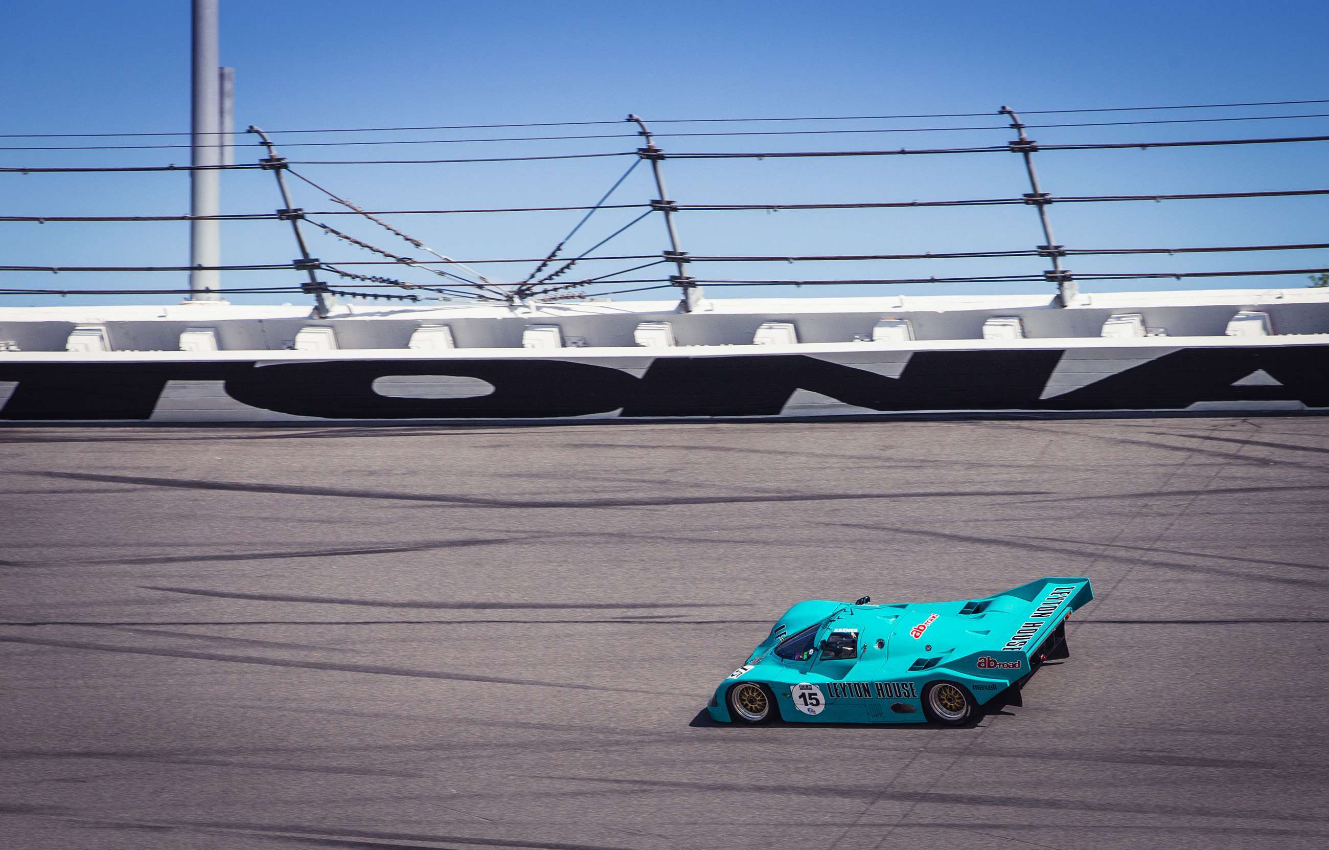 Daytona's banking is so big it makes racing cars look like slot cars