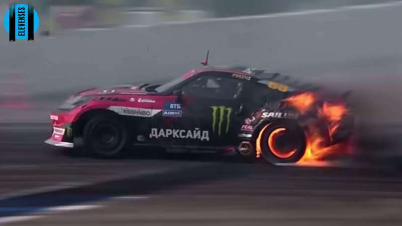 [Video] Driver pulls off epic drift run while car is on fire | GRR