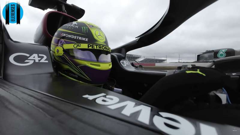 [Video] Lewis Hamilton gets his first taste of the Mercedes W14 | GRR