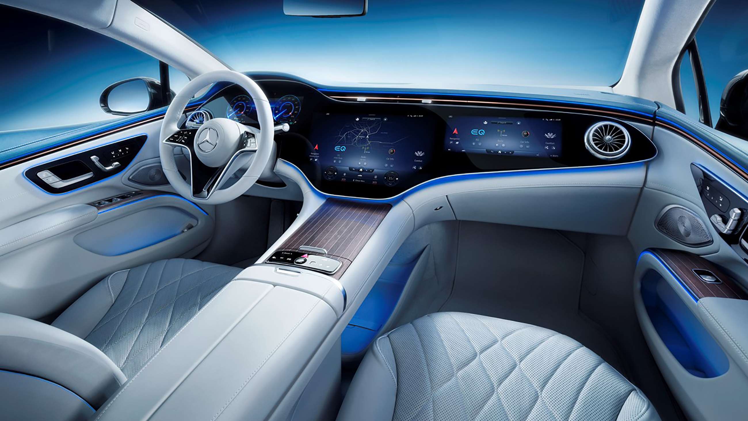 Mercedes unveils triple-screened EQS interior | GRR