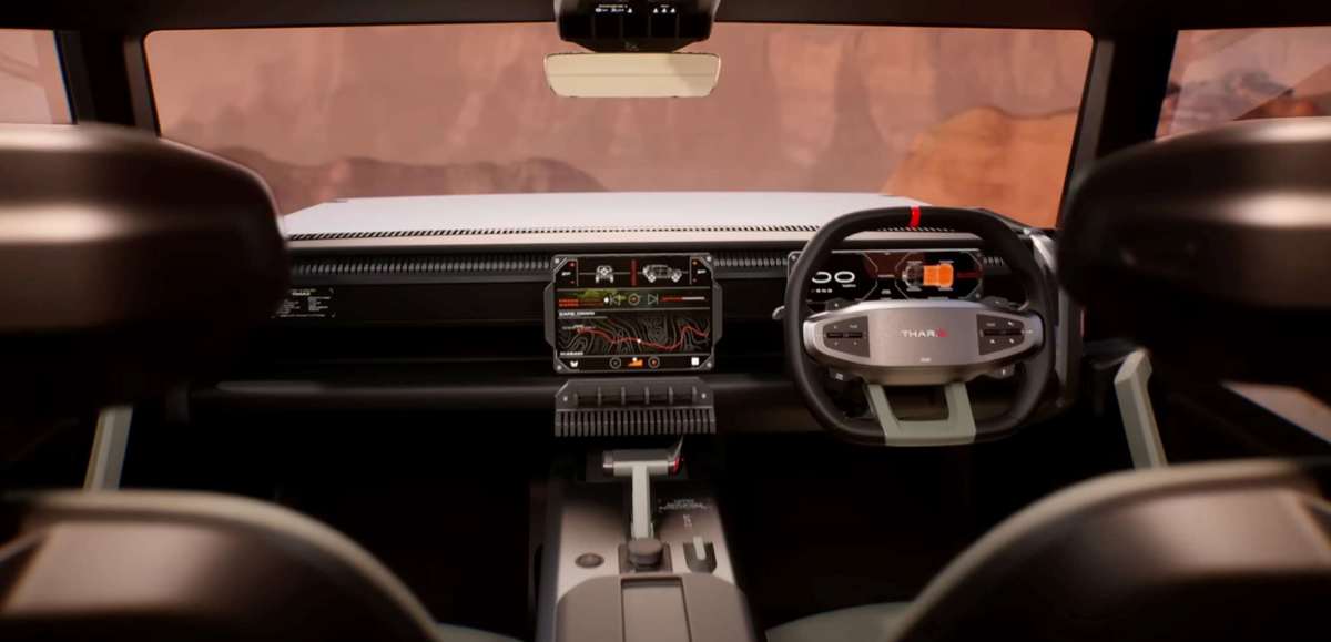 Mahindra Thar.e previews a chunky retro SUV | GRR
