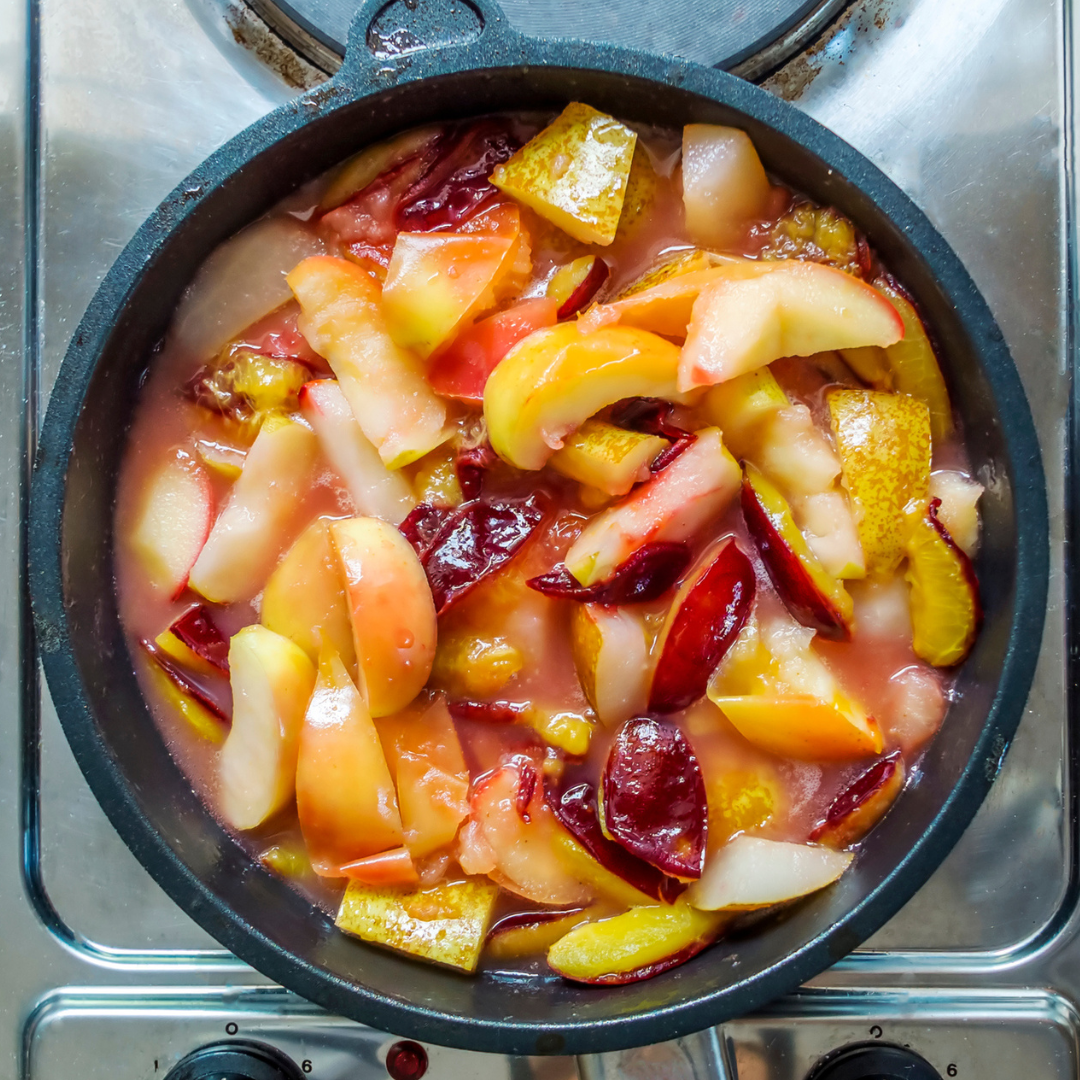 Gut Friendly Autumn Apple, Pear and Plum Compote Recipe