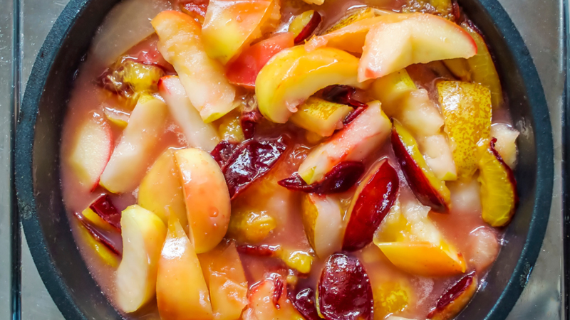 Gut Friendly Autumn Apple, Pear and Plum Compote Recipe